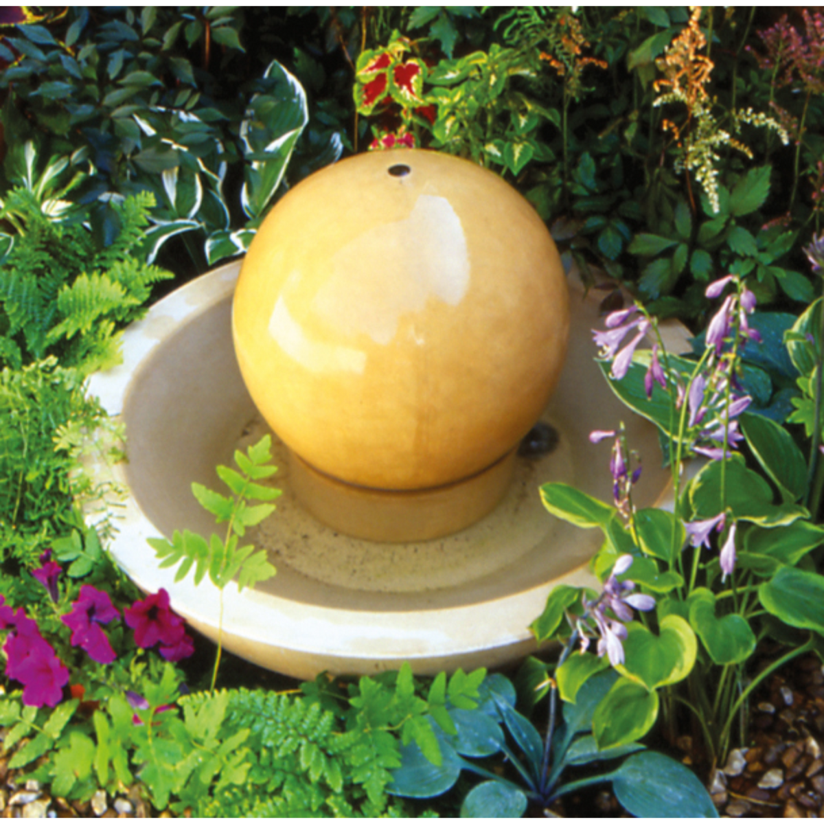 Haddonstone - Ball Pebble Bowl Fountain - GC163 — Backyard Bliss Direct LLC